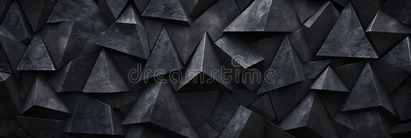 Black and White Abstract Triangles Banner Background. AI Generated ...