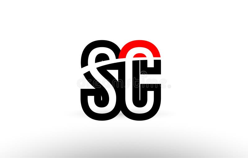 Black White Alphabet Letter Sc S C Logo Icon Design Stock Vector ... Black White Alphabet Letter Sc S C Logo Icon Design Stock Vector ...
