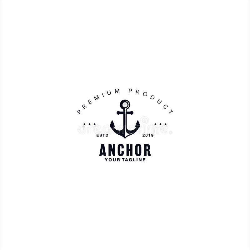Anchor Logo Design Template Idea Stock Vector - Illustration of boat ...