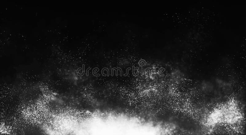 Black and White Animation of Bright Particles Flying Upwards. Dynamic ...