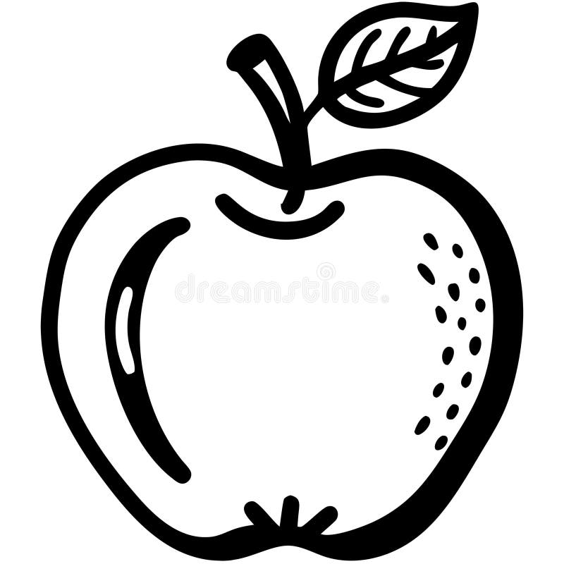 Apple Illustration Black And White Apple Clipart Black And White Stock