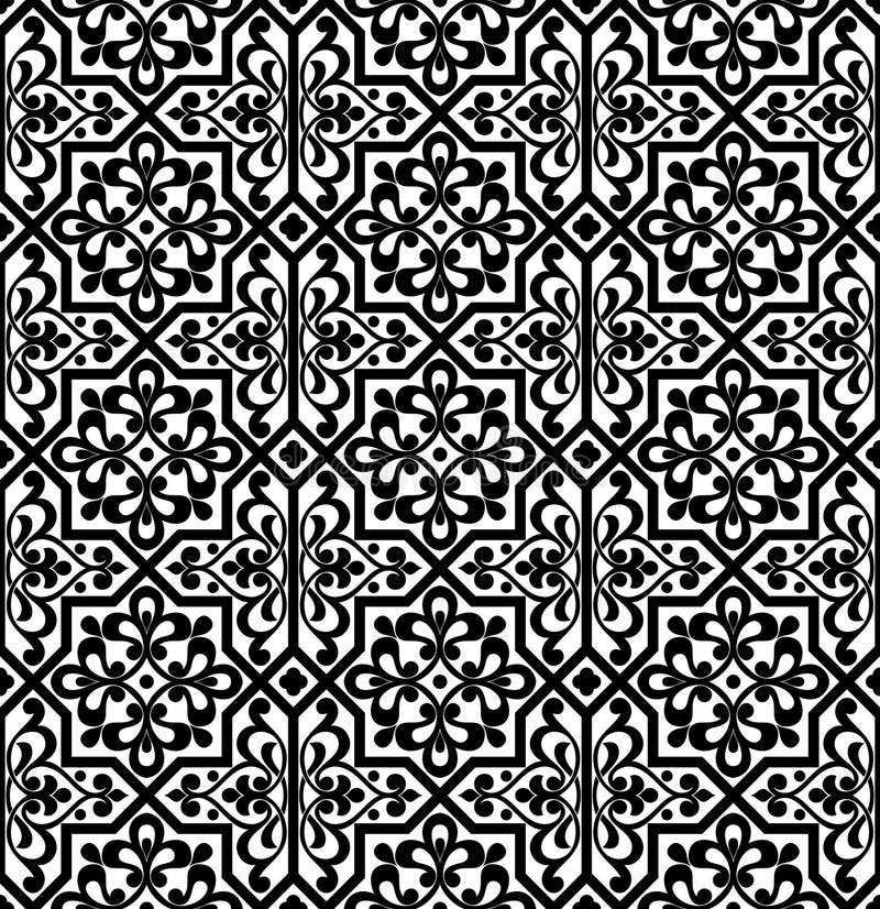 Floral arabic pattern stock vector. Illustration of white - 132070998