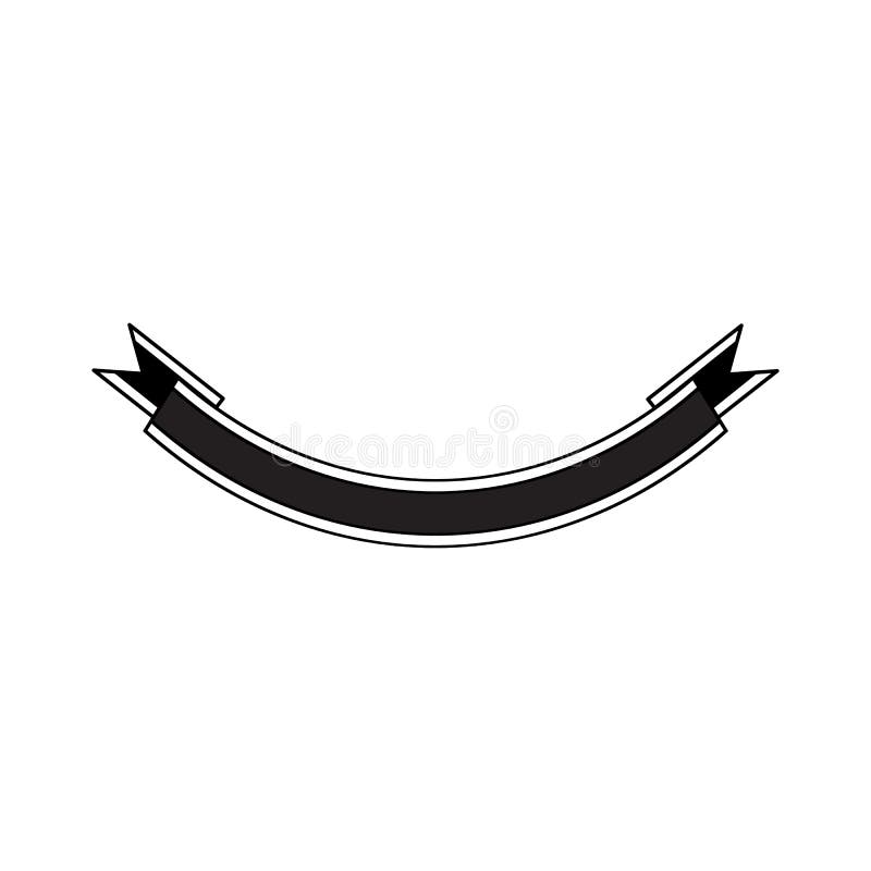 Black and White Arched Ribbon Flag with Blank Copy Space Stock Vector ... Black and White Arched Ribbon Flag with Blank Copy Space Stock Vector ...