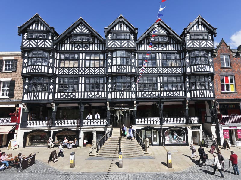 Black-and-White Architecture in Chester Editorial Stock Photo - Image ...