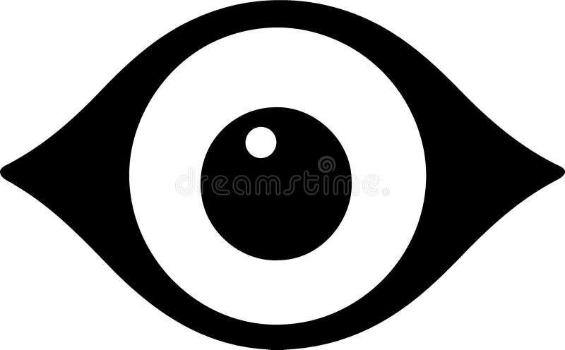 Black and White Artistic Human Eye Icon or Symbol Stock Vector ...