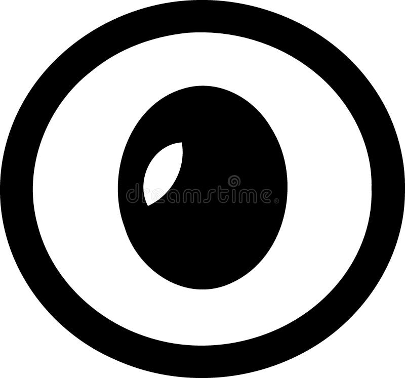 Black and White Artistic Human Eye Icon or Symbol Stock Vector ...
