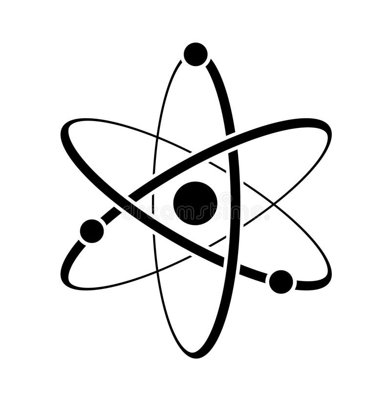 New White Atom Icon on Brown Dark Background,Atom Icons Stock ...