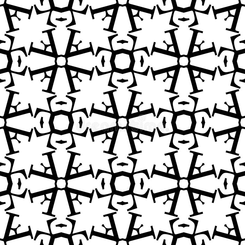 Vector Black and White Background Black Color Repeated Geometric ...