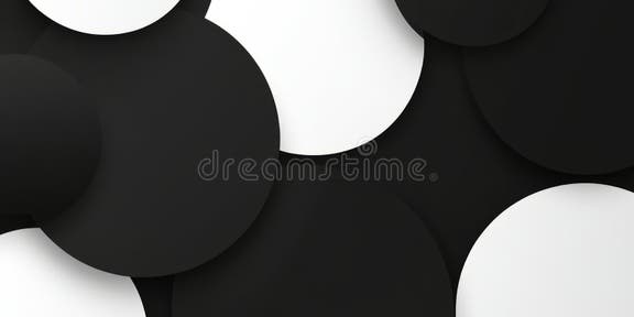 A Black and White Background with Circular Abstract Shapes and Soft ...