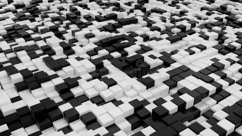 Black and White Background Made of Movable Cubes. Stock Footage - Video ...