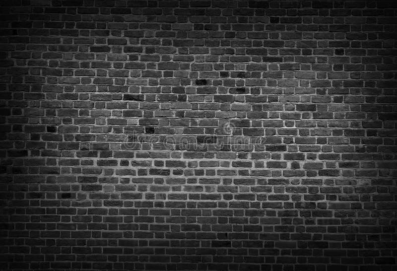 Black and White Background of Old Vintage Brick Wall Stock Photo ...