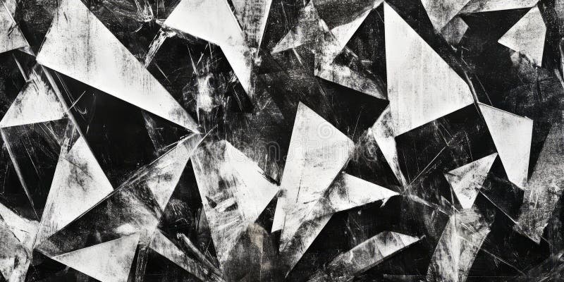 A Black and White Background with Sharp, Jagged Edges and Triangular ...