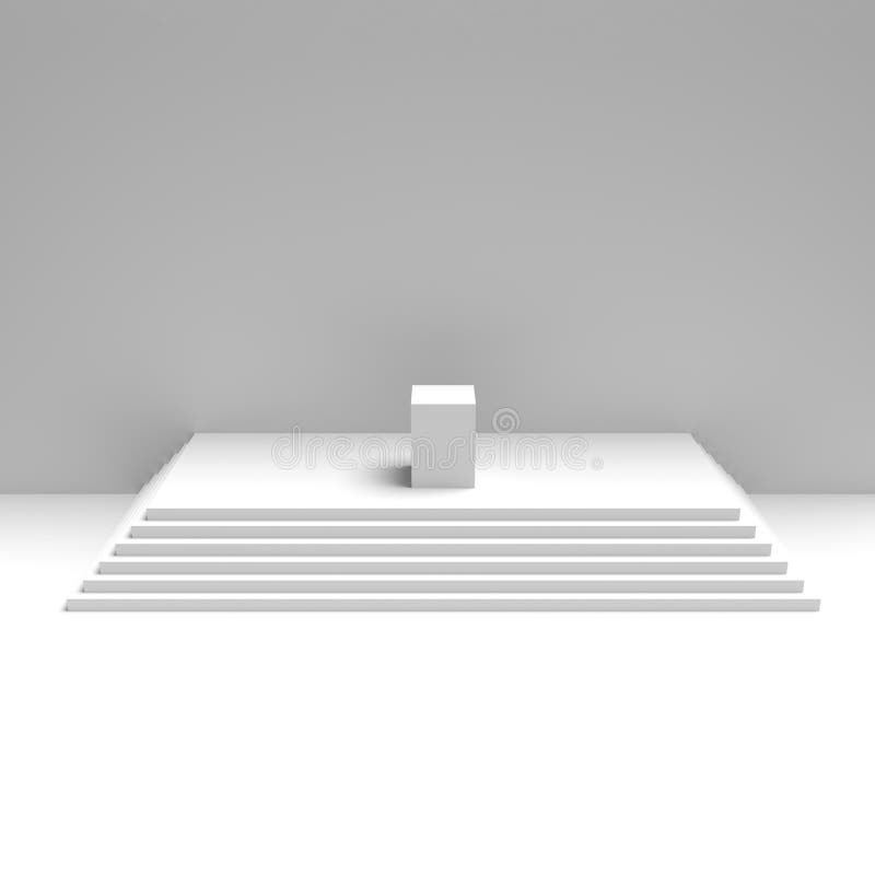 Black and White Background. Stage, Pedestal, Showcase, Steps. Stock ...