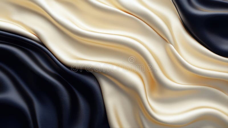 Black and White Background with Wavy Pattern and Elegant Silk Gradient ...
