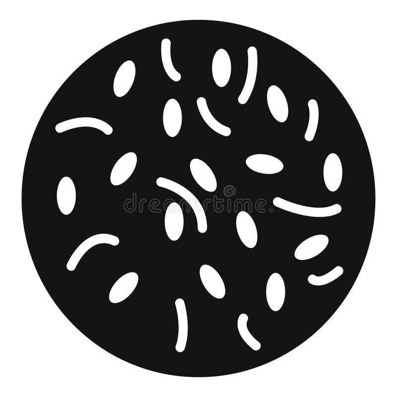 Black and White Bacteria Icon Showing Germs Stock Vector - Illustration ...