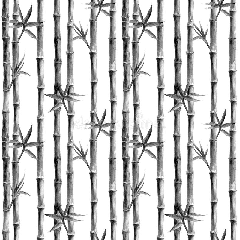 Seamless Bamboo Black White Stock Illustrations – 2,525 Seamless Bamboo ...