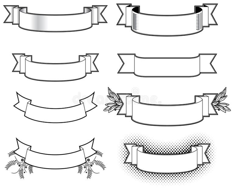 Black & White Banners stock vector. Illustration of banners - 7177450