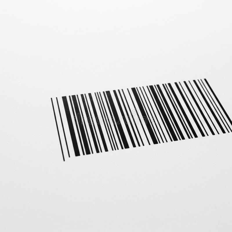 Black and White Barcode Composed of Vertical Lines of Varying Thickness ...