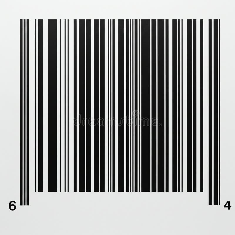 Black and White Barcode Consisting of Vertical Lines of Varying ...
