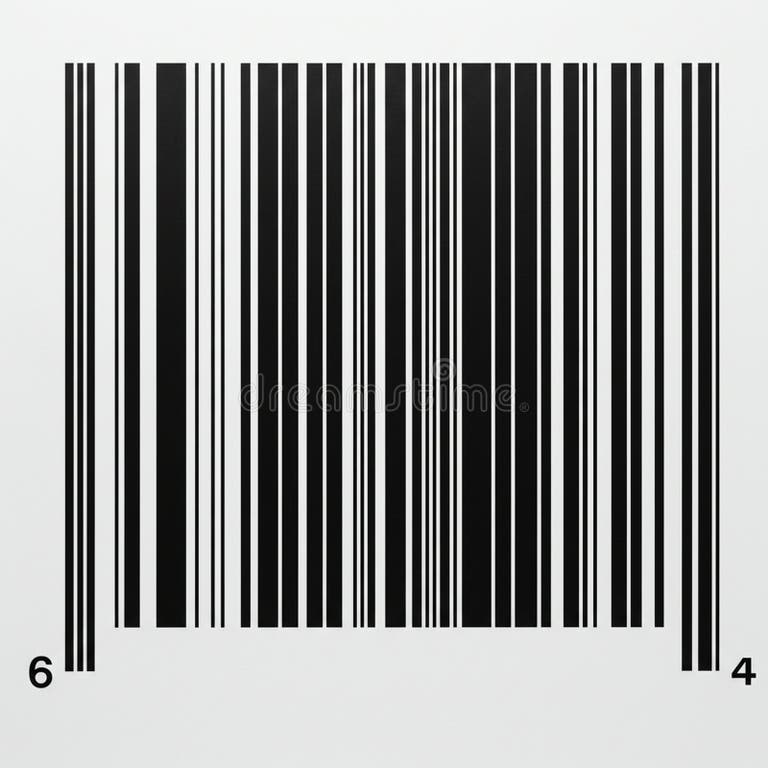 Black and White Barcode Consisting of Vertical Lines of Varying ...