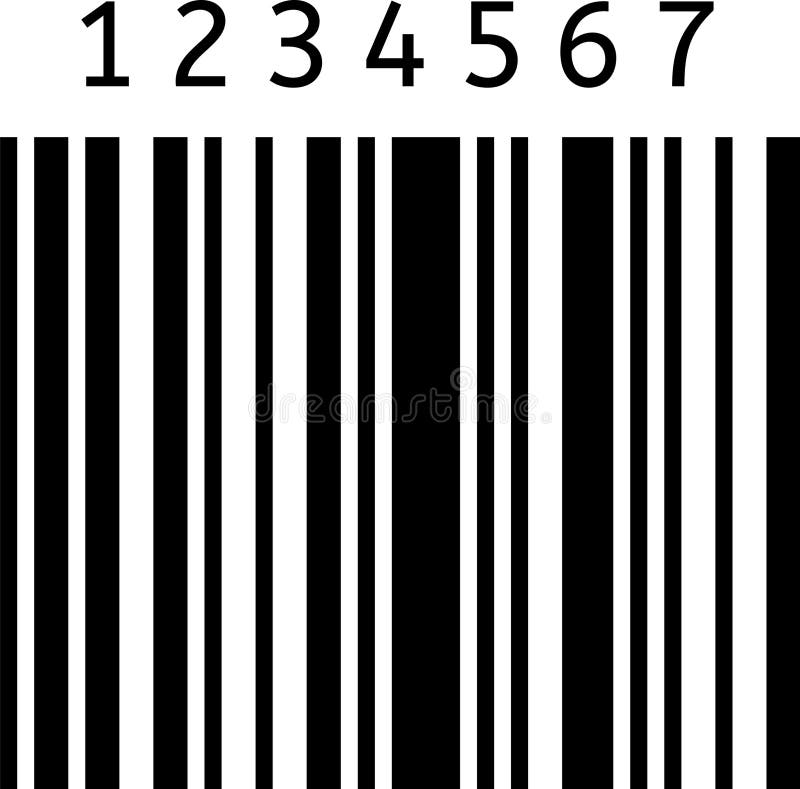 Black and White Barcode Featuring Vertical Lines and Numbers ...