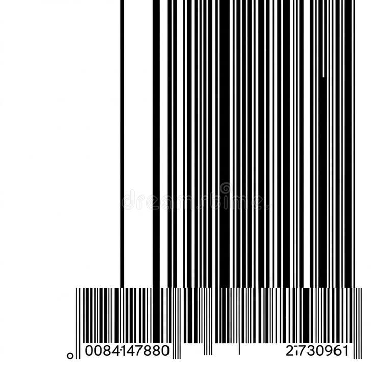 Black and White Barcode Featuring Vertical Lines of Varying Thicknesses ...