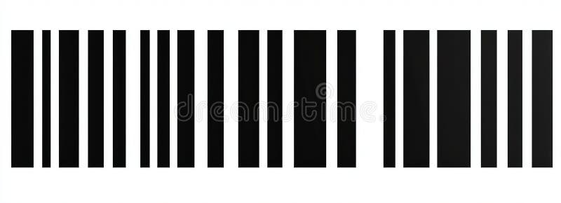 A Black and White Barcode Prominently Displayed on a White Background ...