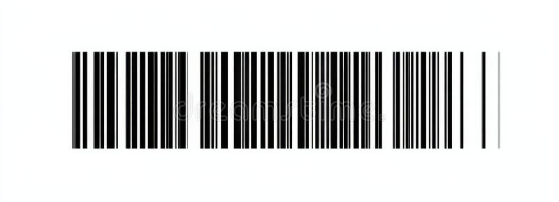 A Black and White Barcode Prominently Displayed on a White Background ...