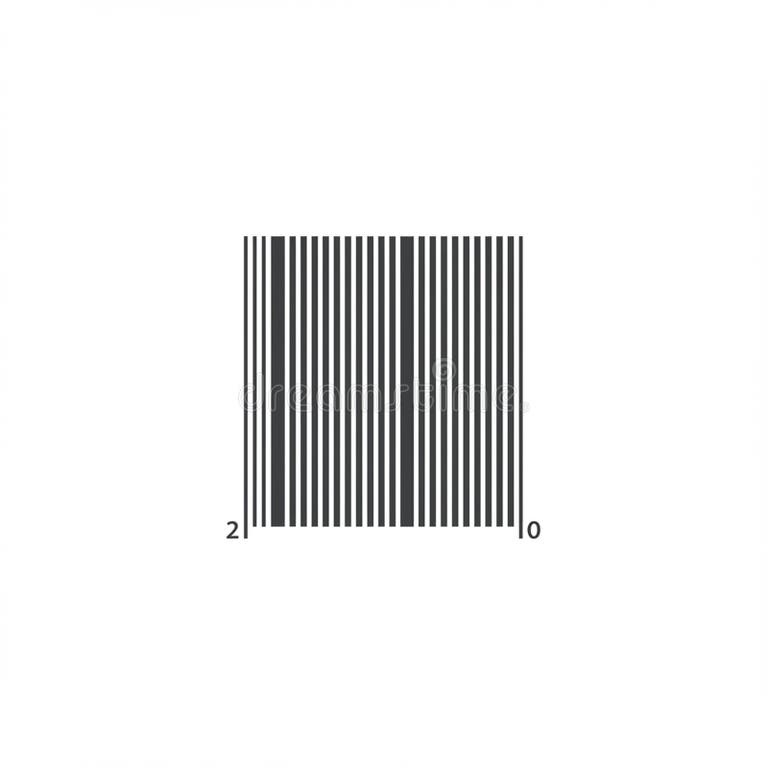 Black and White Barcode with a Series of Vertical Parallel Lines ...