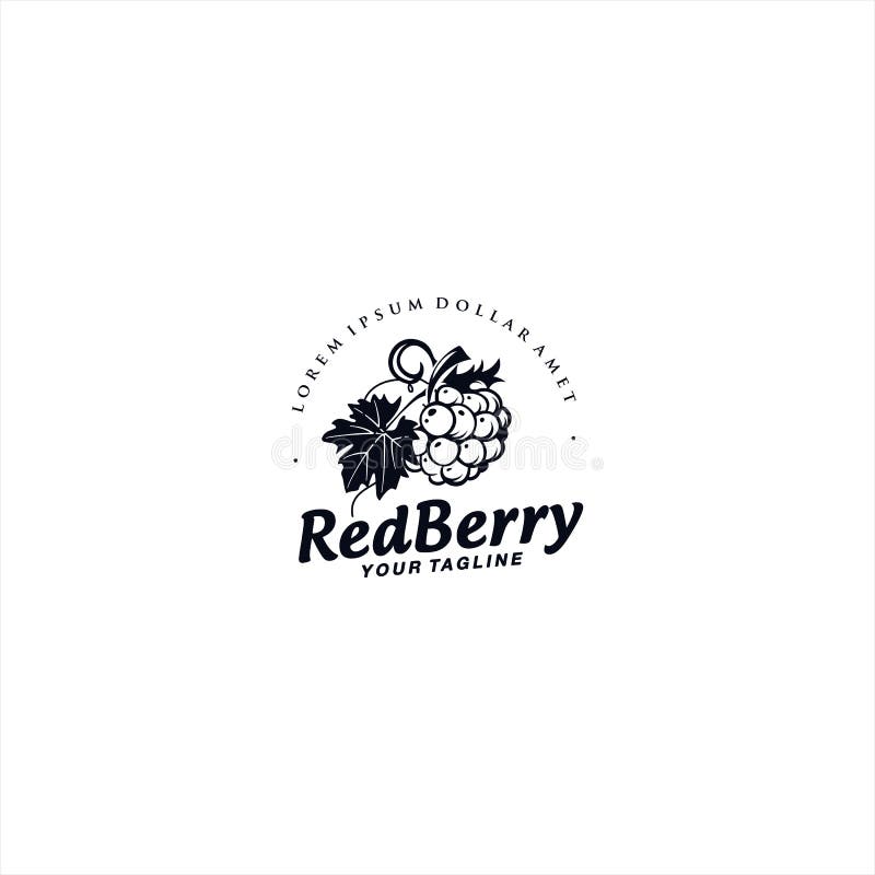 Fruit Berry Logo Design Template Stock Vector - Illustration of dessert ...