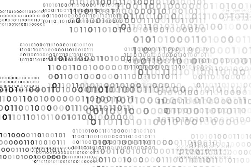 Black and White Binary Code Digital Background Design Stock Vector ...