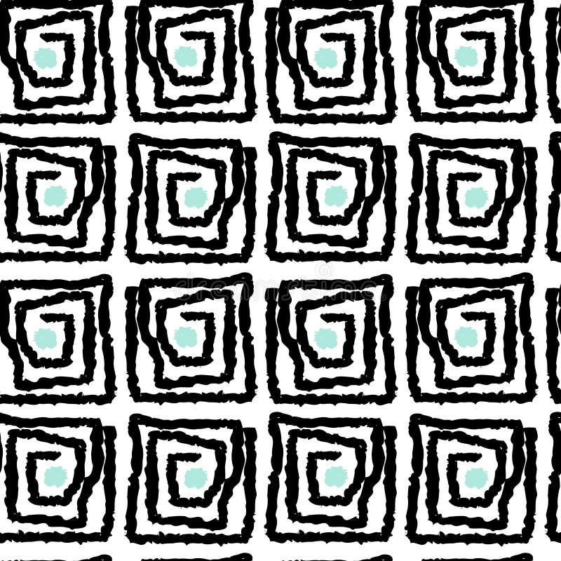 Spiral Square Texture. Seamless Pattern. Stock Vector - Illustration of ...