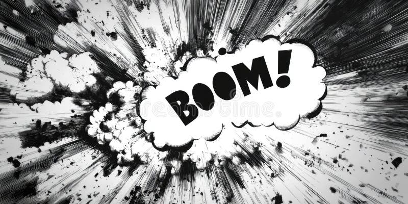 Black and White Boom Image stock photo. Image of classic - 379394444
