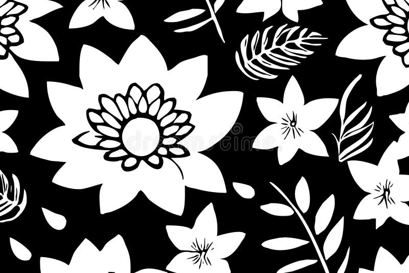 Black White Botanical Pattern Stock Illustrations – 84,734 Black White Botanical Pattern Stock ...
