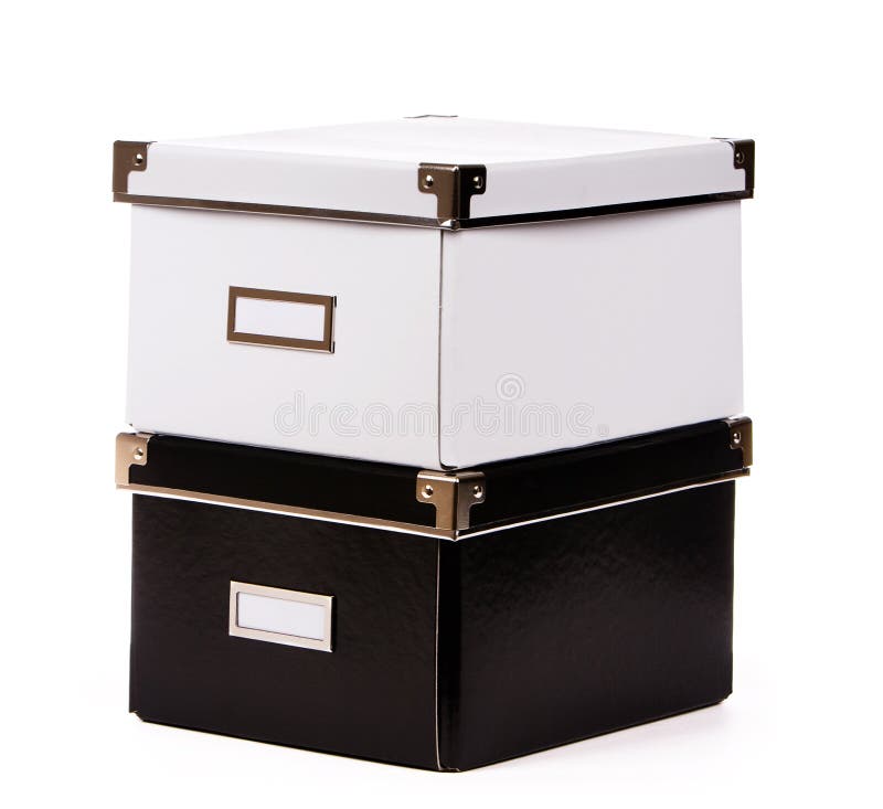 Black and white box stock image. Image of container, white - 16140169