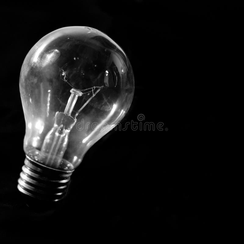 Black and White Bulb Light in Dark Space Stock Photo - Image of dark ...