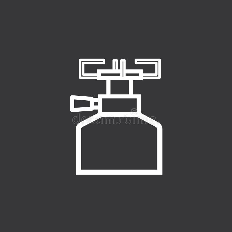 Black and White Burner Sign Stock Vector - Illustration of design ...