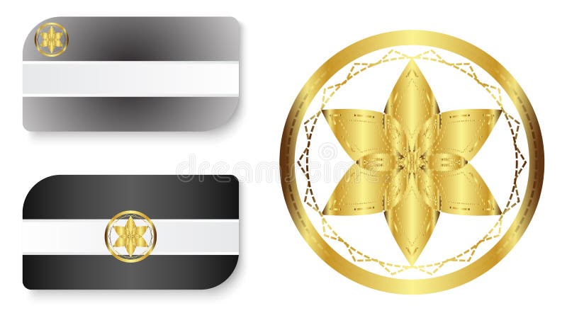 Black and White Business Card with Logo Stock Vector - Illustration of ...