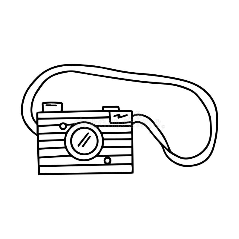 Simple Camera Hand Drawn Outline Doodle Icon. Stock Vector ...