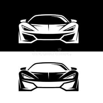 Black and White Car Logo Design . Stock Vector - Illustration of logo ...