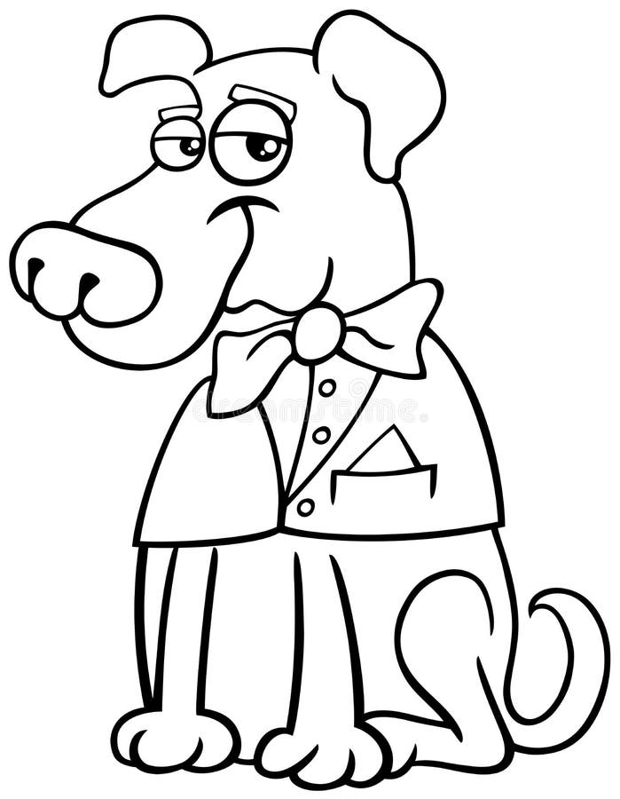 Cartoon Sniffing Dog Animal Character Coloring Book Page Stock Vector ... Cartoon Sniffing Dog Animal Character Coloring Book Page Stock Vector ...