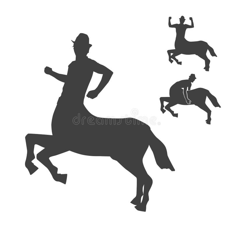 Centaur Black Silhouette Isolated on a White Background Stock Vector ...