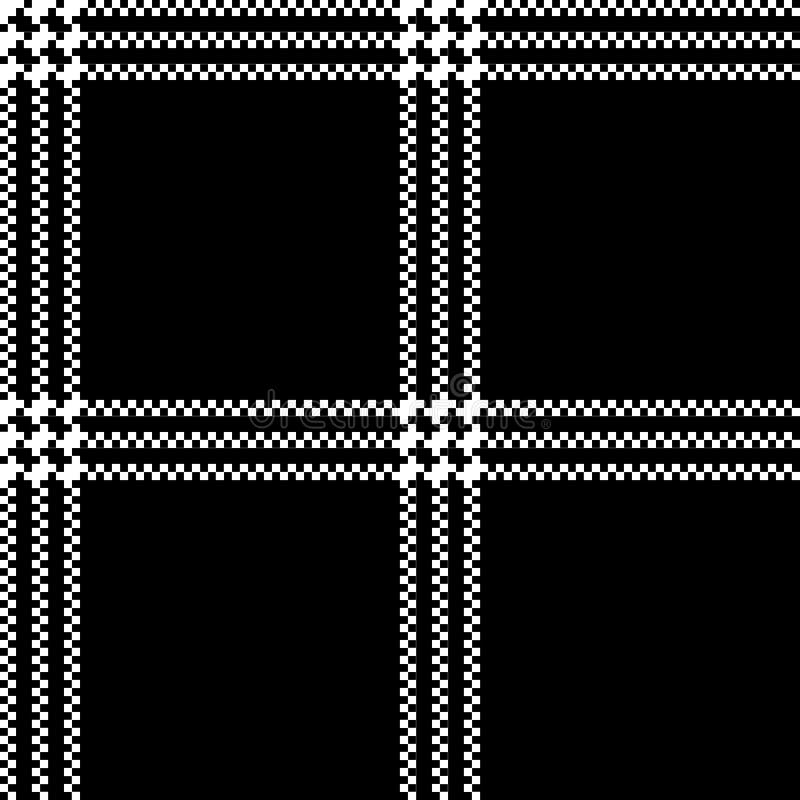 Black White Check Fabric Texture Simple Seamless Pattern Stock Vector ...