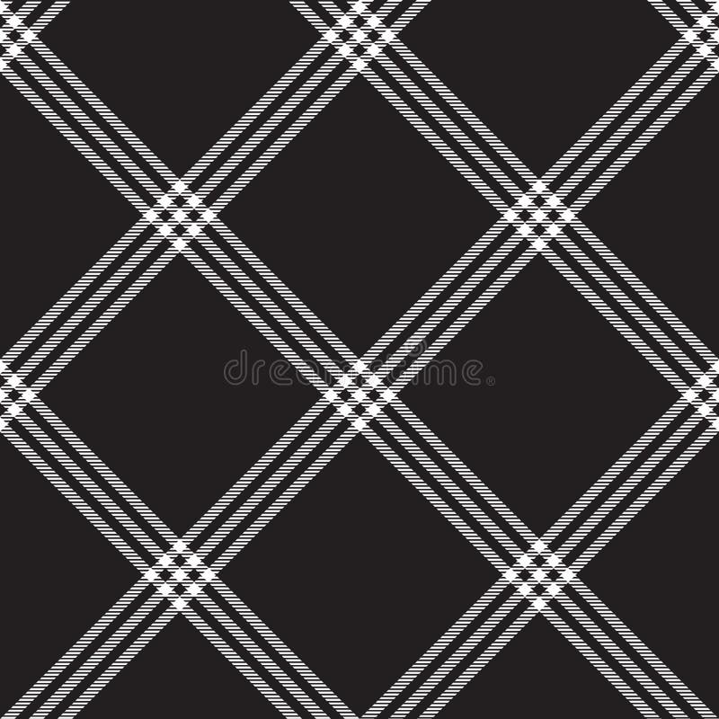 Black White Check Plaid Fabric Texture Seamless Pattern Stock Vector ...