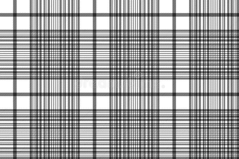 Black and White Check Plaid Seamless Fabric Texture Stock Vector ...