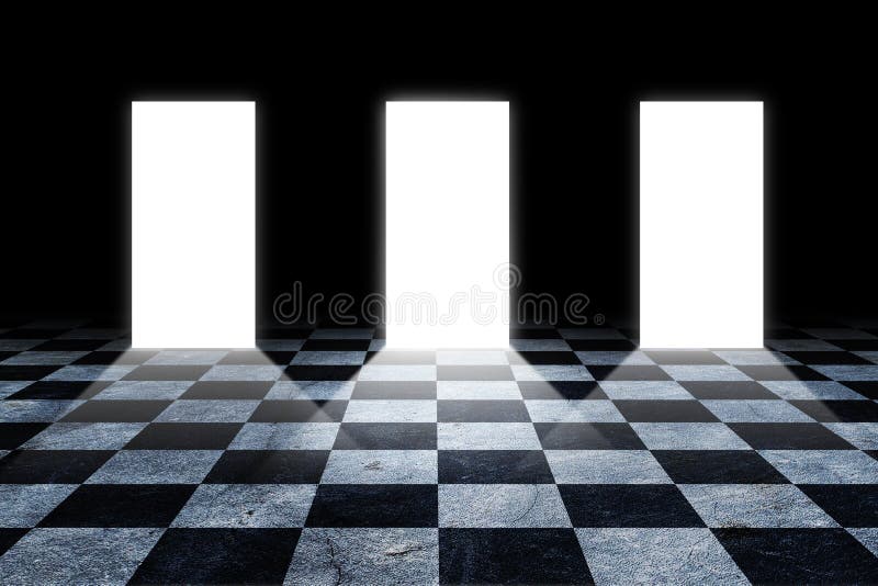 Black and White Checker Interior Room Stock Illustration - Illustration ...