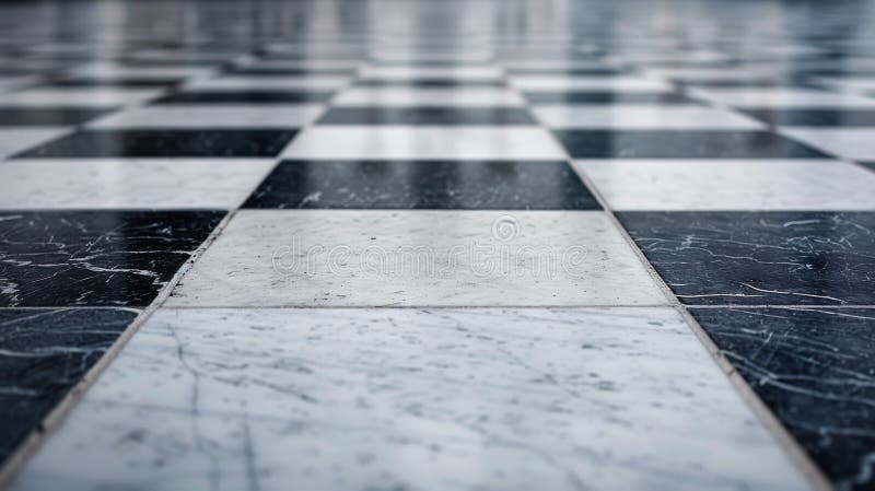 Black and White Checkerboard Floor Pattern in a Historic Building ...