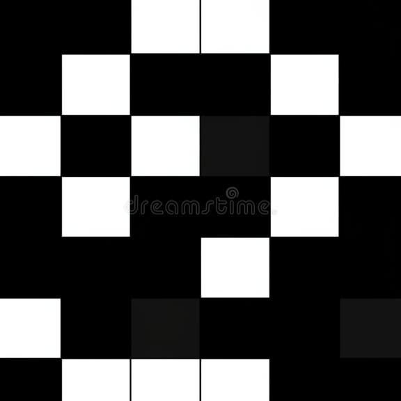Black and White Checkerboard Pattern with Alternating Squares of ...