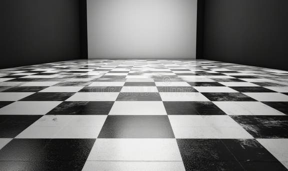 A Black and White Checkerboard Pattern Forms the Texture of a ...
