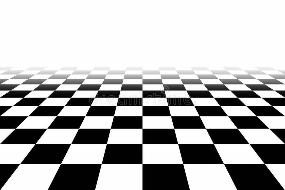 Checkerboard with Vanishing Point Stock Illustration - Illustration of ...